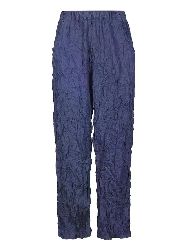 GONGDID DESIGN Crinkled Effect Trousers - Blue