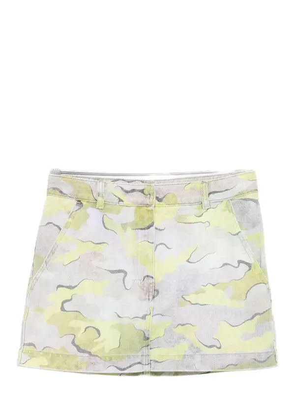 Pinko Camouflage-print Mini Skirt - Grey