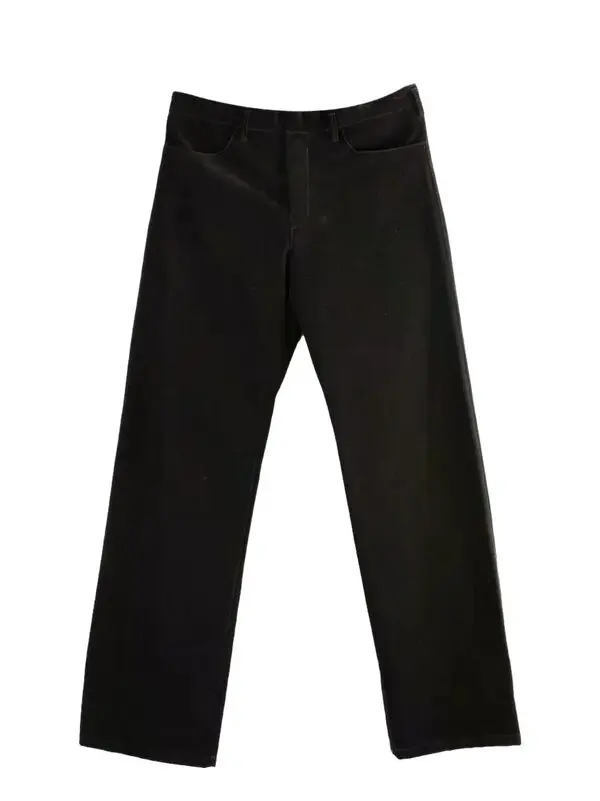 OMAR AFRIDI Velvet Panelled Trousers - Brown