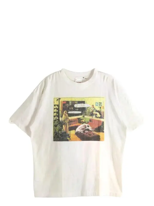 SAINT MXXXXXX Graphic-print T-shirt - Neutrals