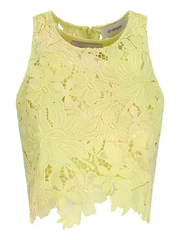 Sportmax Macramé Top - Yellow