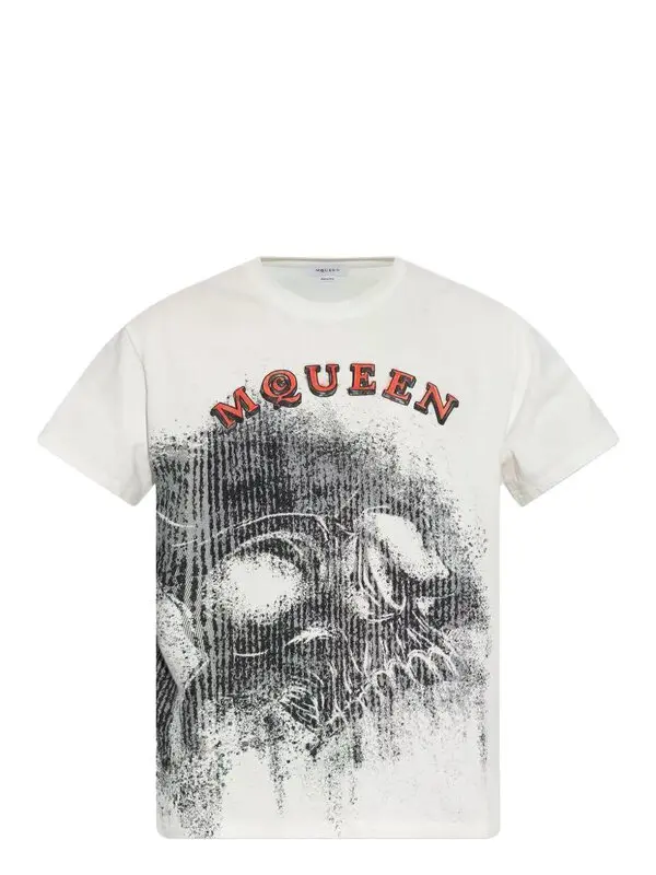 Alexander McQueen Skull-print Logo T-shirt - White