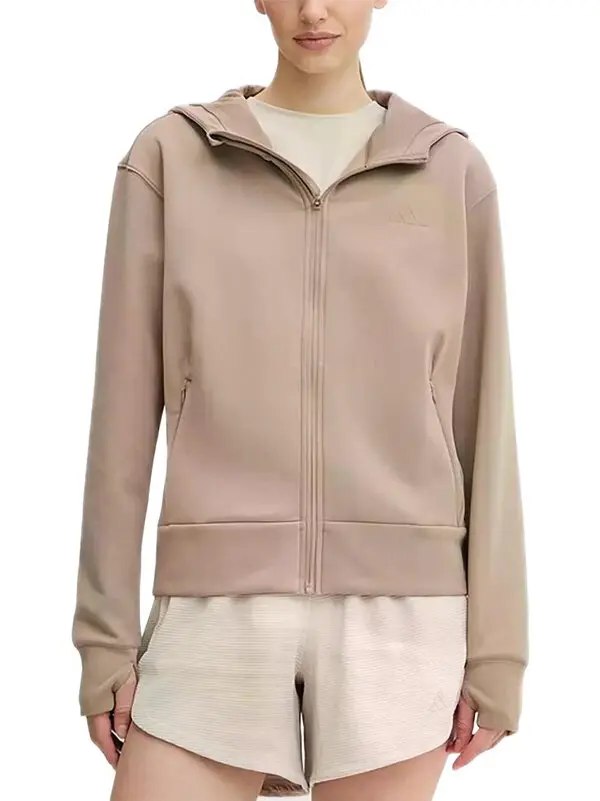 Adidas Zip-up Hoodie - Neutrals