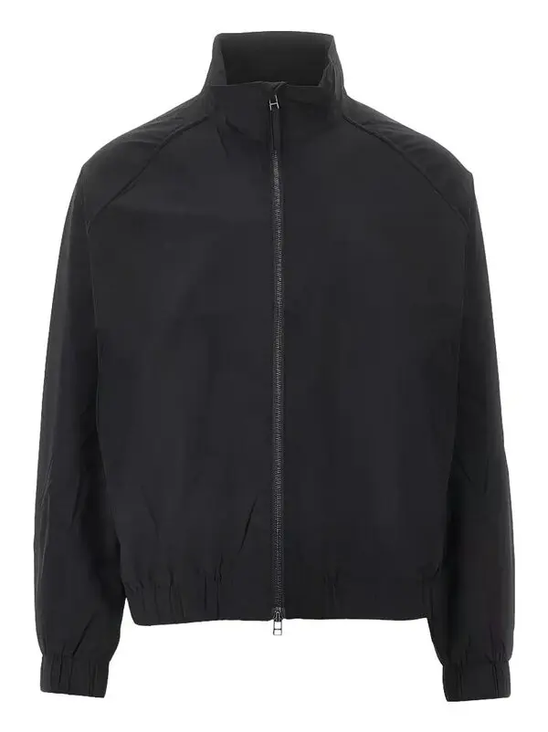 FORET Logo-embroidered High-neck Jacket - Black