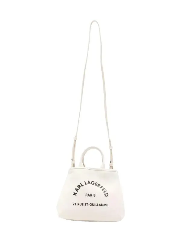 Karl Lagerfeld Mini Logo-print Canvas Tote - Neutrals