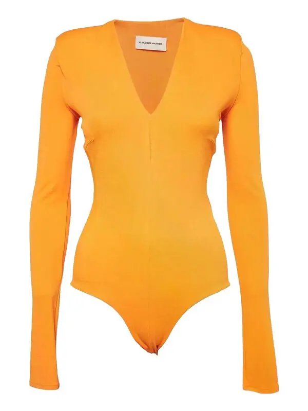 Alexandre Vauthier Long-sleeves Bodysuit - Orange