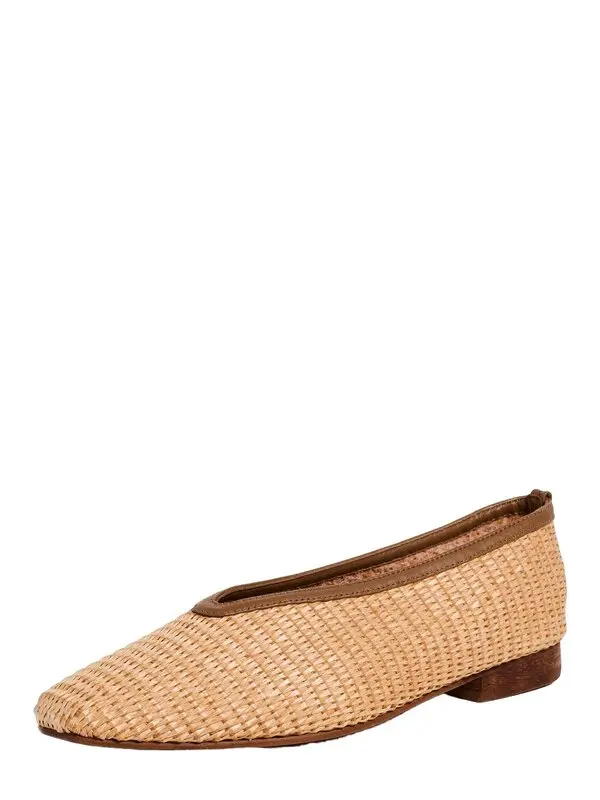 Kaanas Avenne Raffia Flats - Honey