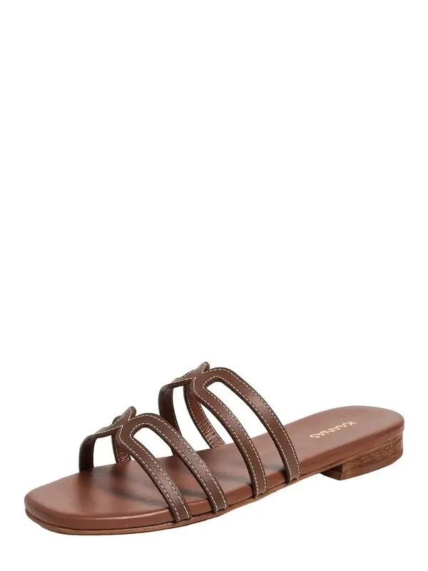 Kaanas Leela Sandals - Mahogany