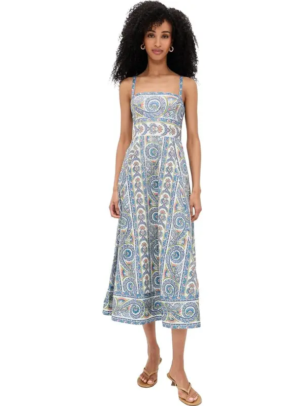 Hill House Home The Margot Maxi Dress - Corsica Paisley Blue