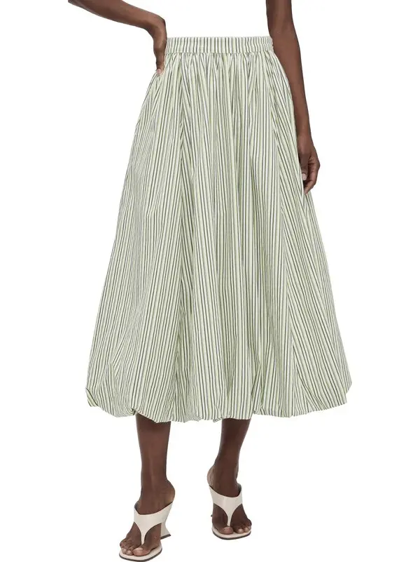 Cinq À Sept Striped Cellah Skirt - Ivory/lime