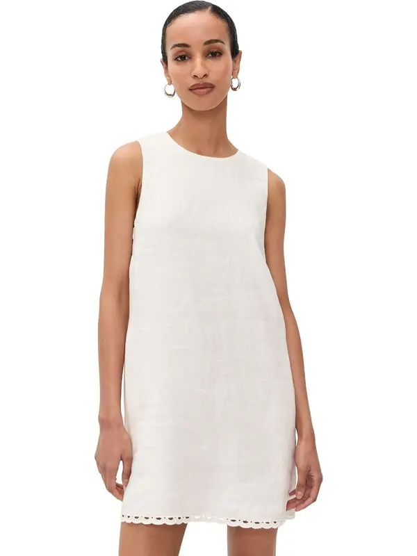 Madewell Bonnie Linen Shift Dress - Ivory