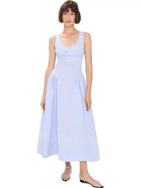 Proenza Schouler White Label Kendall Dress In Tech Cotton - Sky