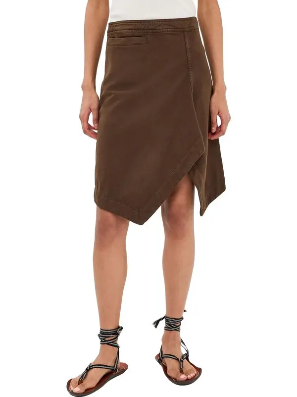 LEMAIRE Asymmetric Skirt - Cacao