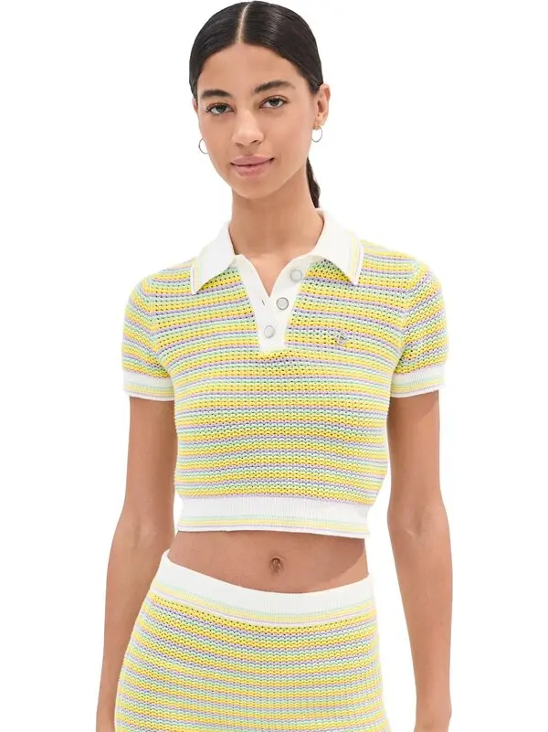 Casablanca Bourgeois Stripe Polo Shirt - Multi