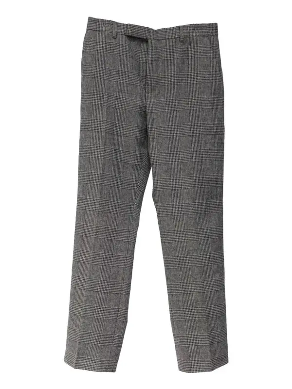 Celine Prince Of Wales Check Trousers - Grey