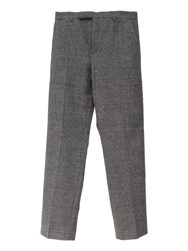 Celine Prince Of Wales Check Trousers - Grey