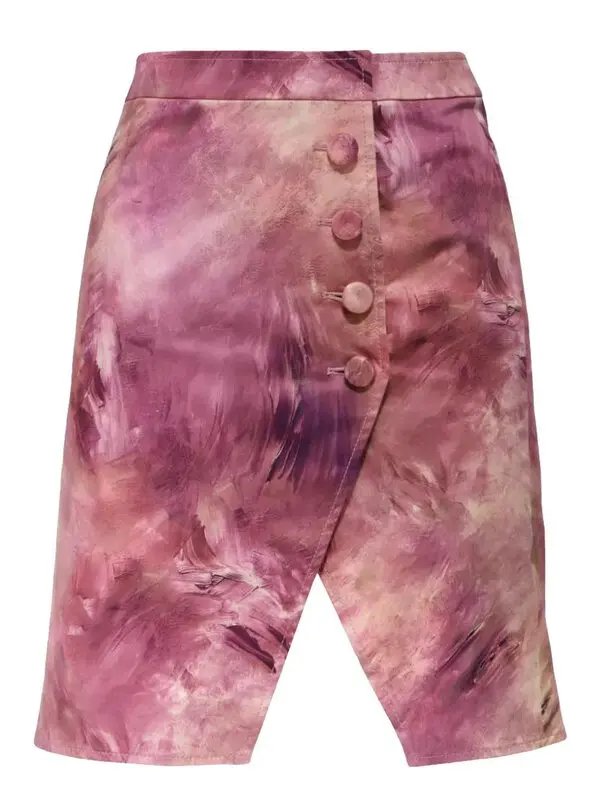 Moschino Couture Wrap Midi Skirt - Purple