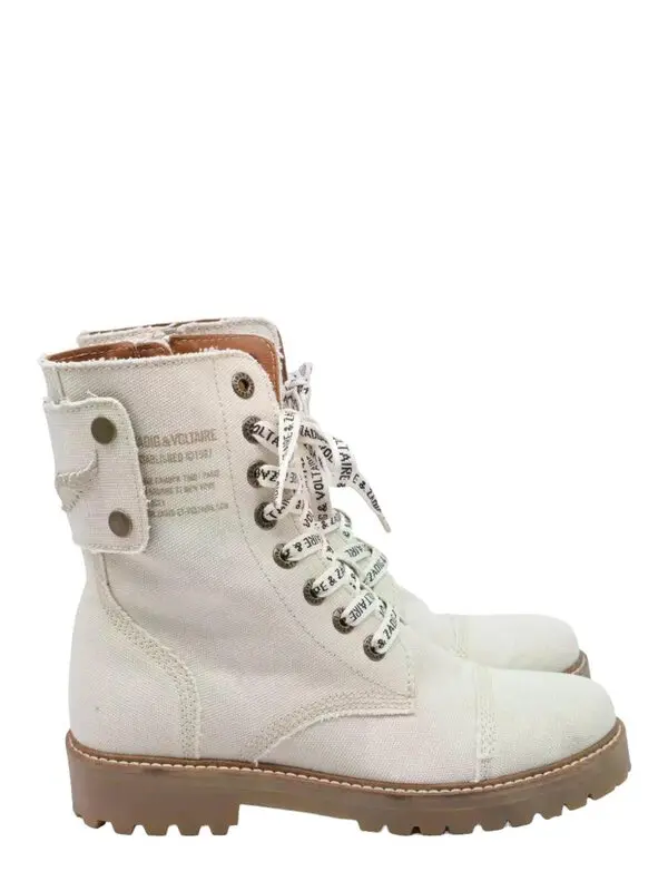 Zadig&Voltaire Joe Combat Boots - White