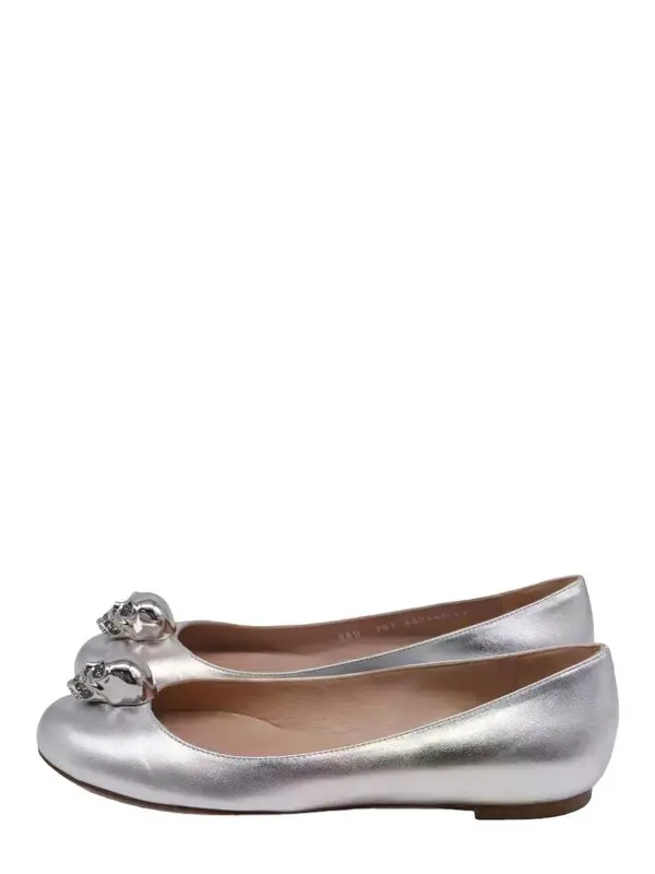 Alexander McQueen Skull Ballet Flats - Silver