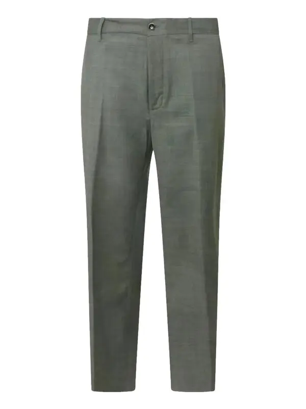NINE:INTHE:MORNING Pressed-crease Stretch Trousers - Grey
