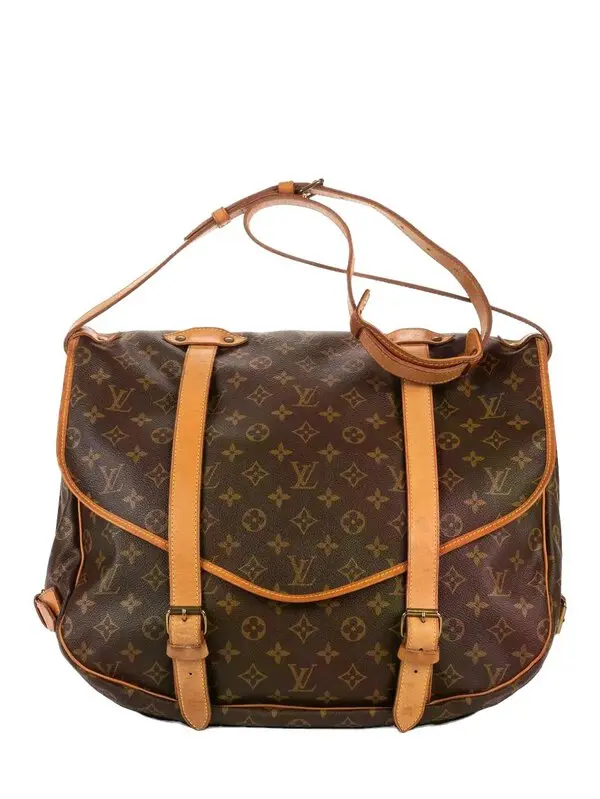 LOUIS VUITTON Monogram Saumur Shoulder Bag - Brown