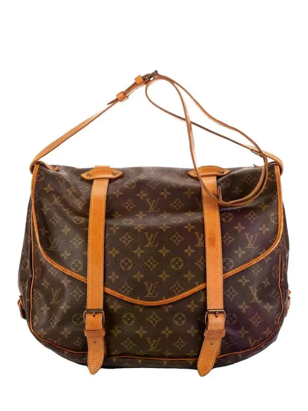 LOUIS VUITTON Monogram Buckle Shoulder Bag - Brown