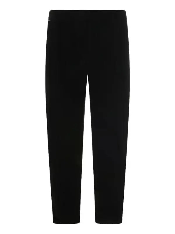 04651 / A TRIP IN A BAG Mid Waist Straight Leg Trousers - Black