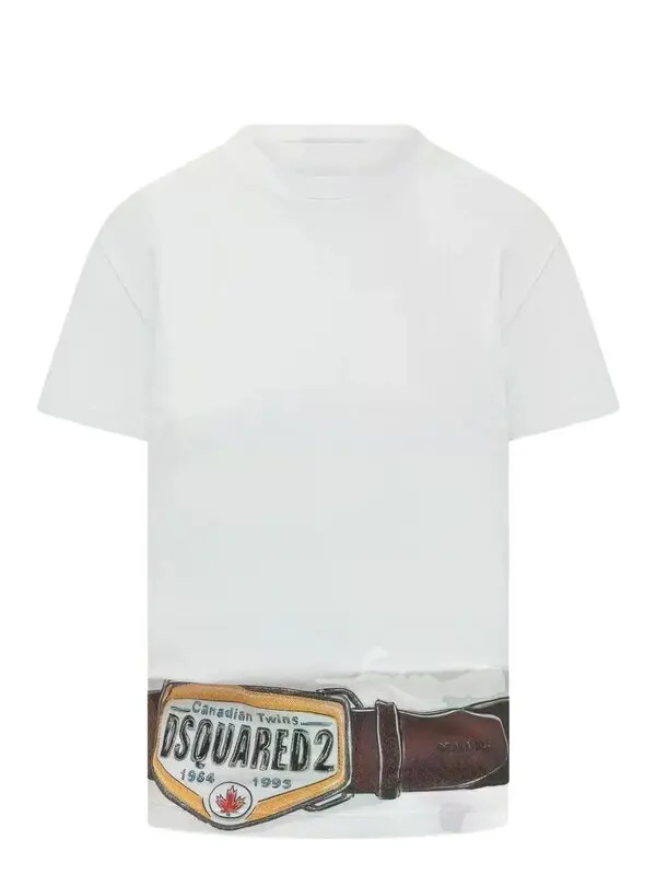 Dsquared2 Belt-print T-shirt - White