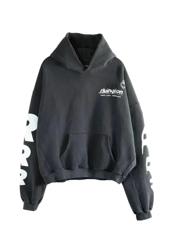 RRR123 Uso Logo-print Hoodie - Grey