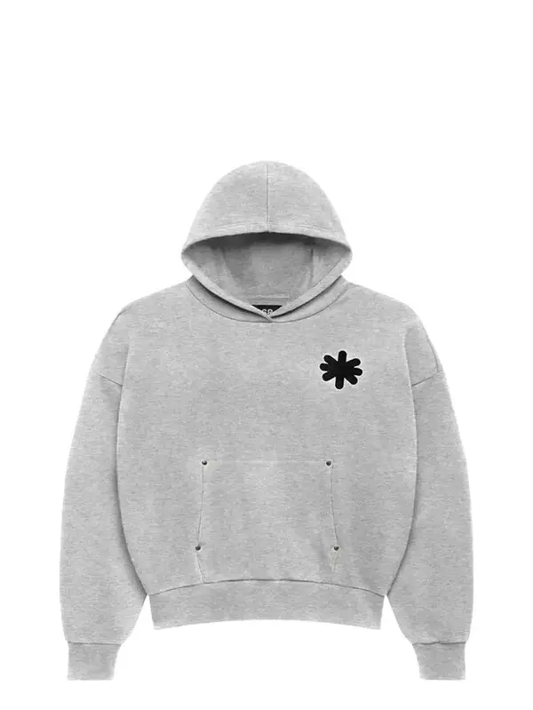 LOSTSHDWS Embroidered Logo Hoodie - Grey