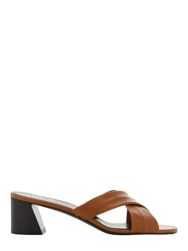 Khaite Liria Leather Sandals - Brown