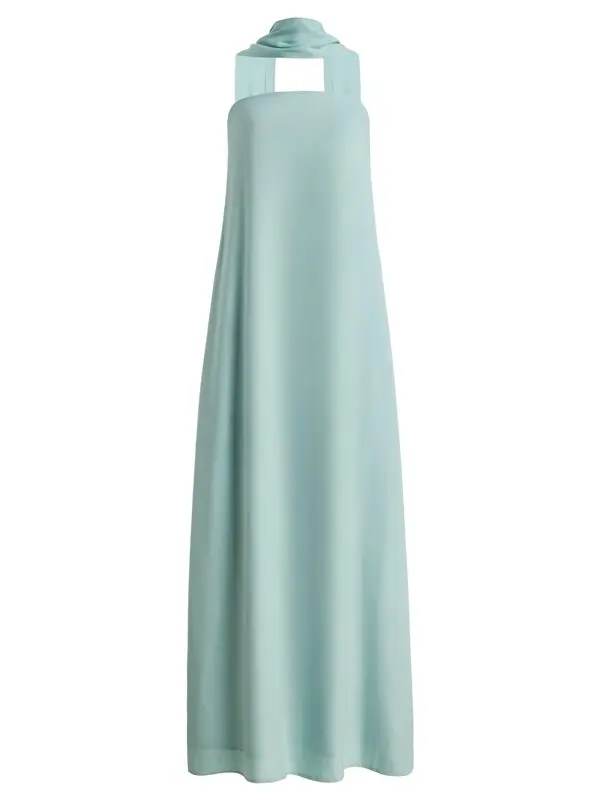THIRD FORM Bia Strapless Satin Maxi Dress - Blue