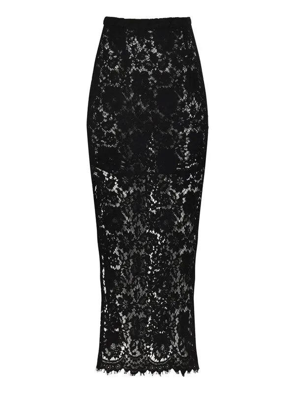 FRANCESCA MIRANDA Siena Lace Maxi Skirt - Black