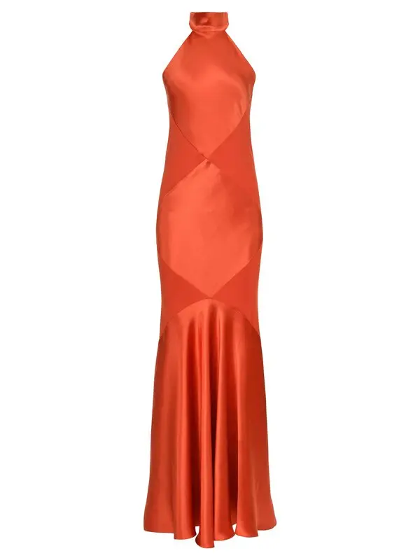 FRANCESCA MIRANDA Marigold Silk Gown - Orange