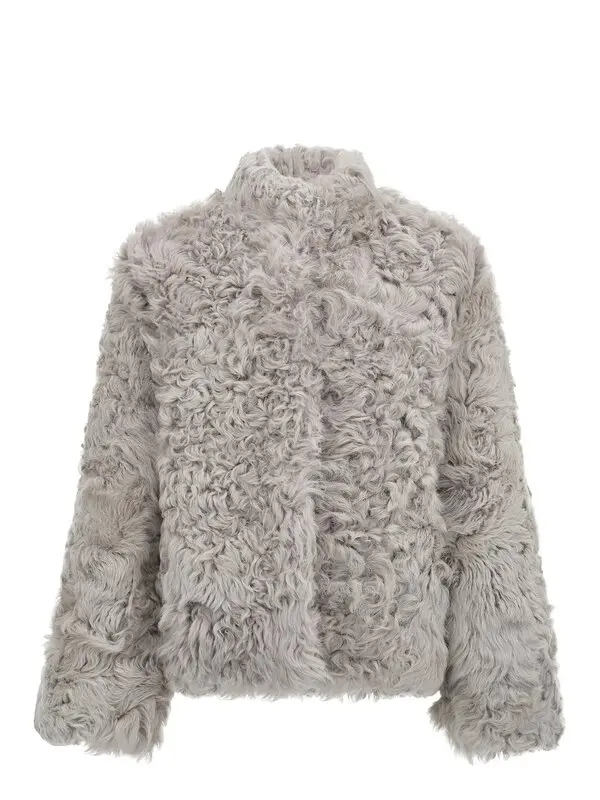 Source Unknown Shearling Wool Jacket - Grey