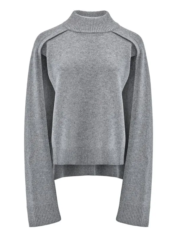 Source Unknown Noa Cape Wool Sweater - Grey