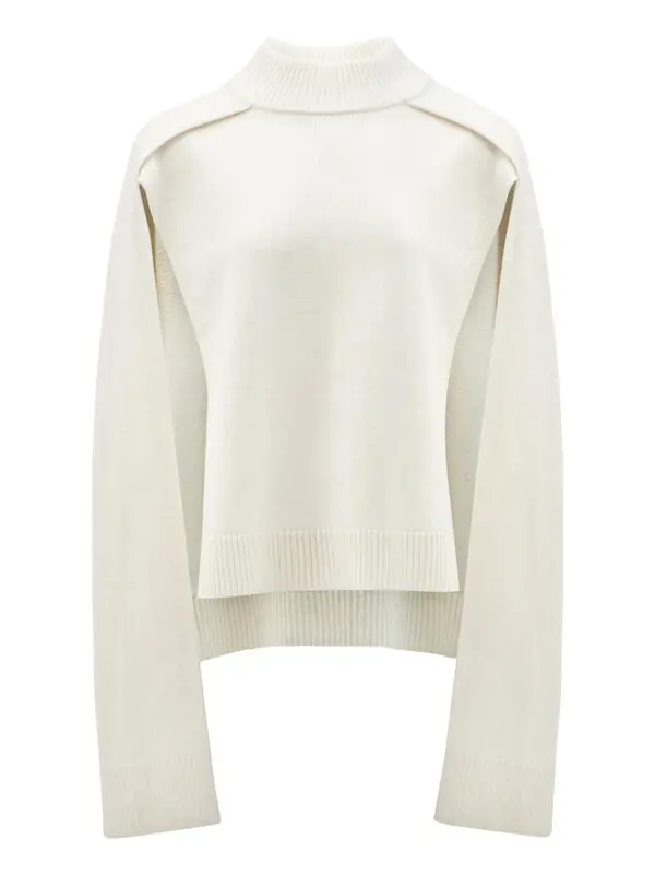 Source Unknown Noa Cape Wool Sweater - Ivory
