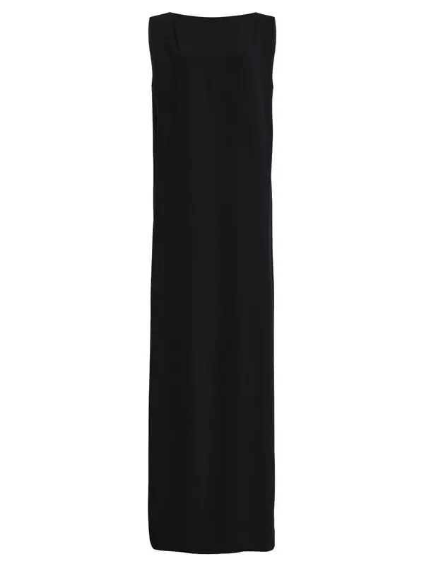 SLOAN Crepe Boat-neck Gown - Black