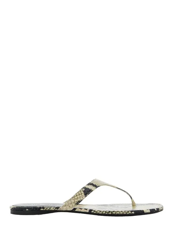 Khaite Archer Python-embossed Leather Sandals - Animal