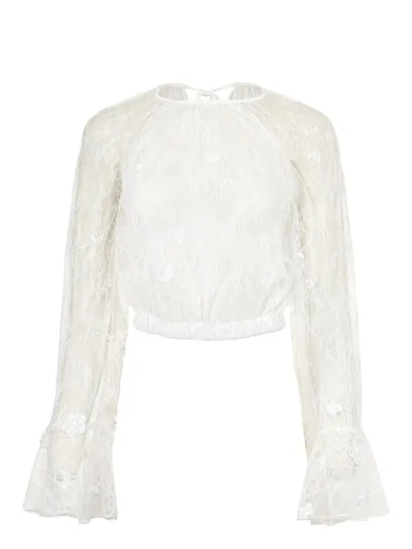 FRANCESCA MIRANDA Alba Lace Blouse - White