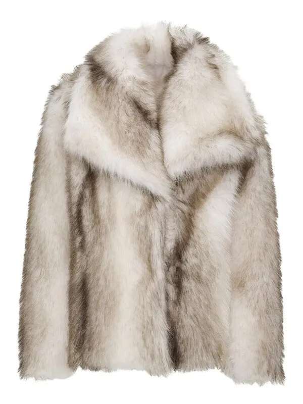 Source Unknown Harper Faux-fur Jacket - Ivory