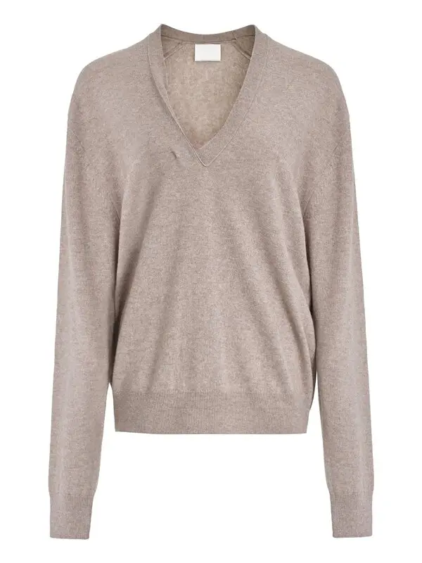Source Unknown Byrone V-neck Cashmere-wool Sweater - Neutral