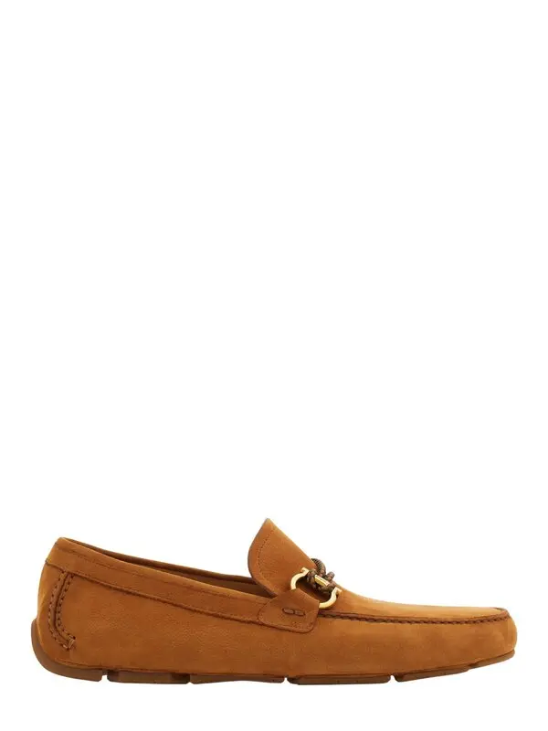 FERRAGAMO Gancini Ornat Driver - Brown