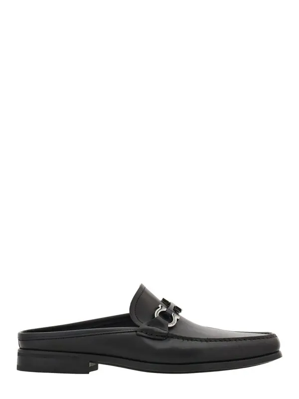 FERRAGAMO Gancini Ornat Mule - Black