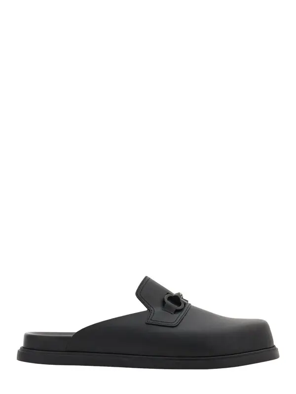 FERRAGAMO Gancini Ornat Mule - Black