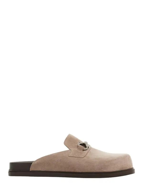 FERRAGAMO Gancini Ornat Mule - Grey