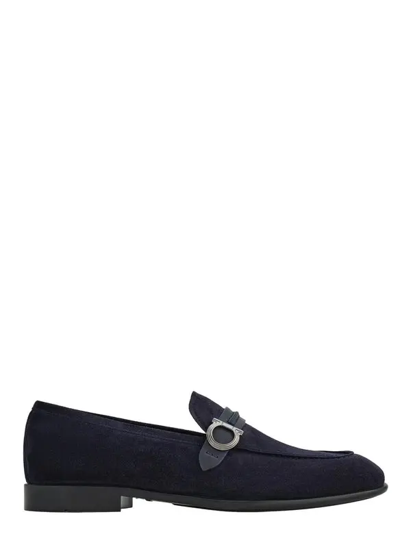 FERRAGAMO Gancini Ornate Loafer - Blue