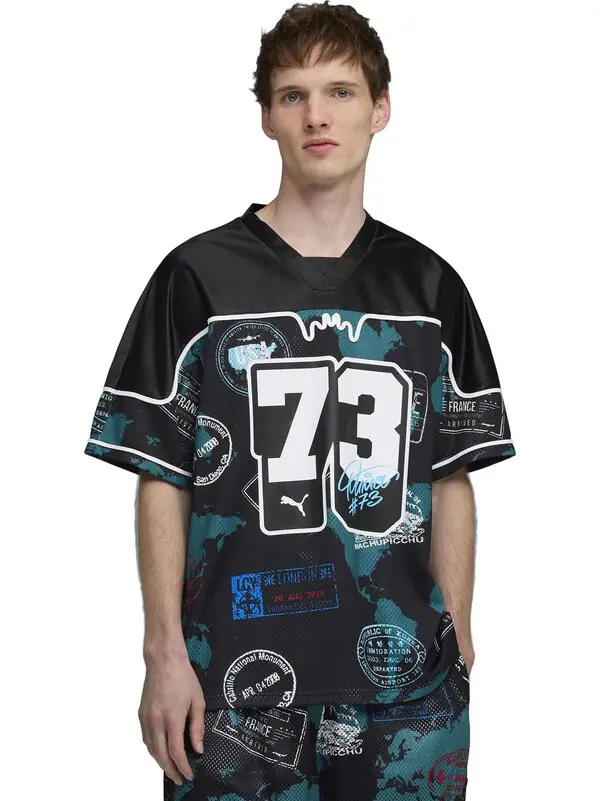 PUMA Patterned Basketball Jersey - Black