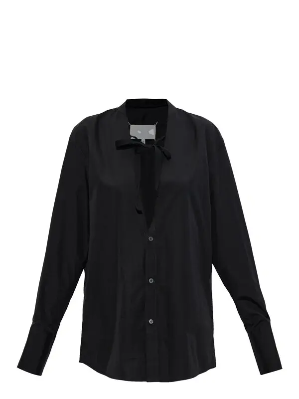 MAISON MARGIELA Shirt With Tie Detail - Black