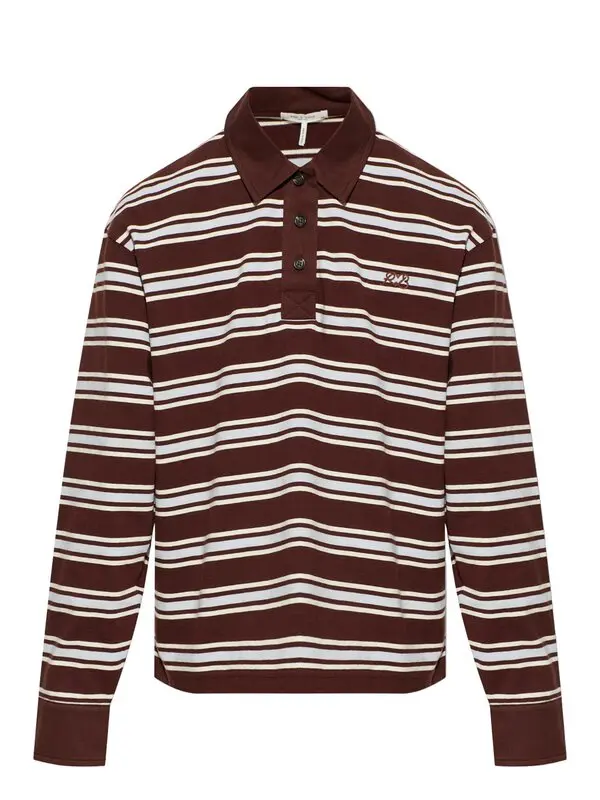Rag & Bone Long-sleeve Polo Shirt - Brown